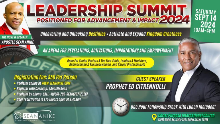 Leadership Summit 2024 – Thank You – Dr. Sean Anike | Sean Anike Global ...